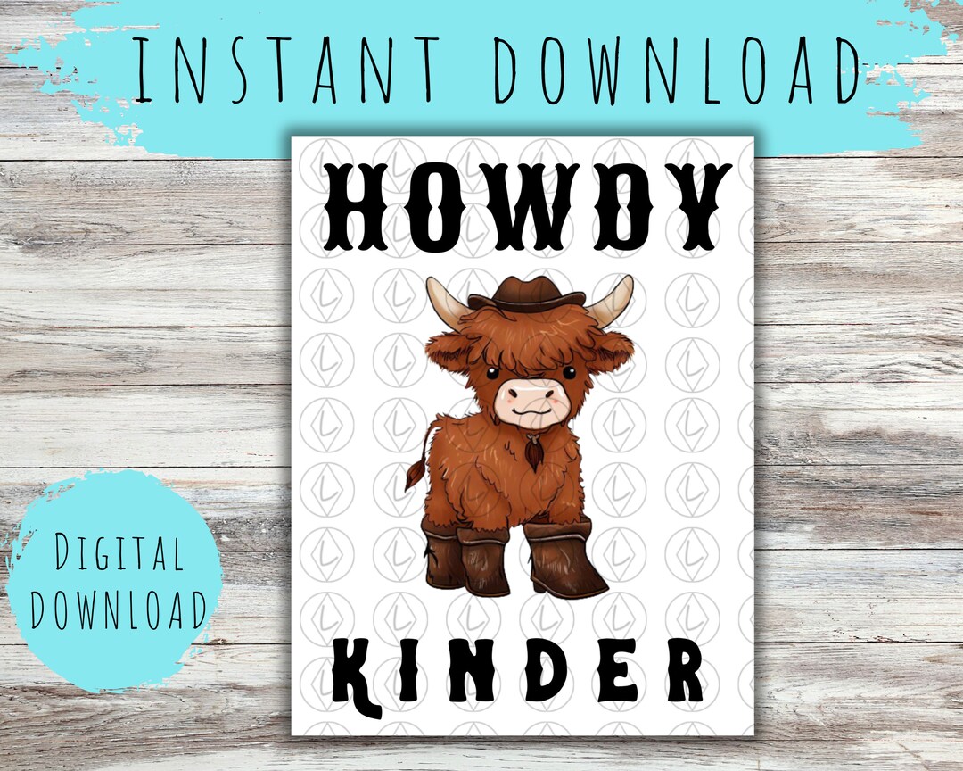 Howdy Kinder Kindergarten Western Classroom Decor Welcome Back to ...