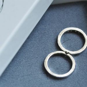 Couples Heart Connection Ring| Couple Ring Set | Heart Cut Out Ring | Personalised Heart Set ...