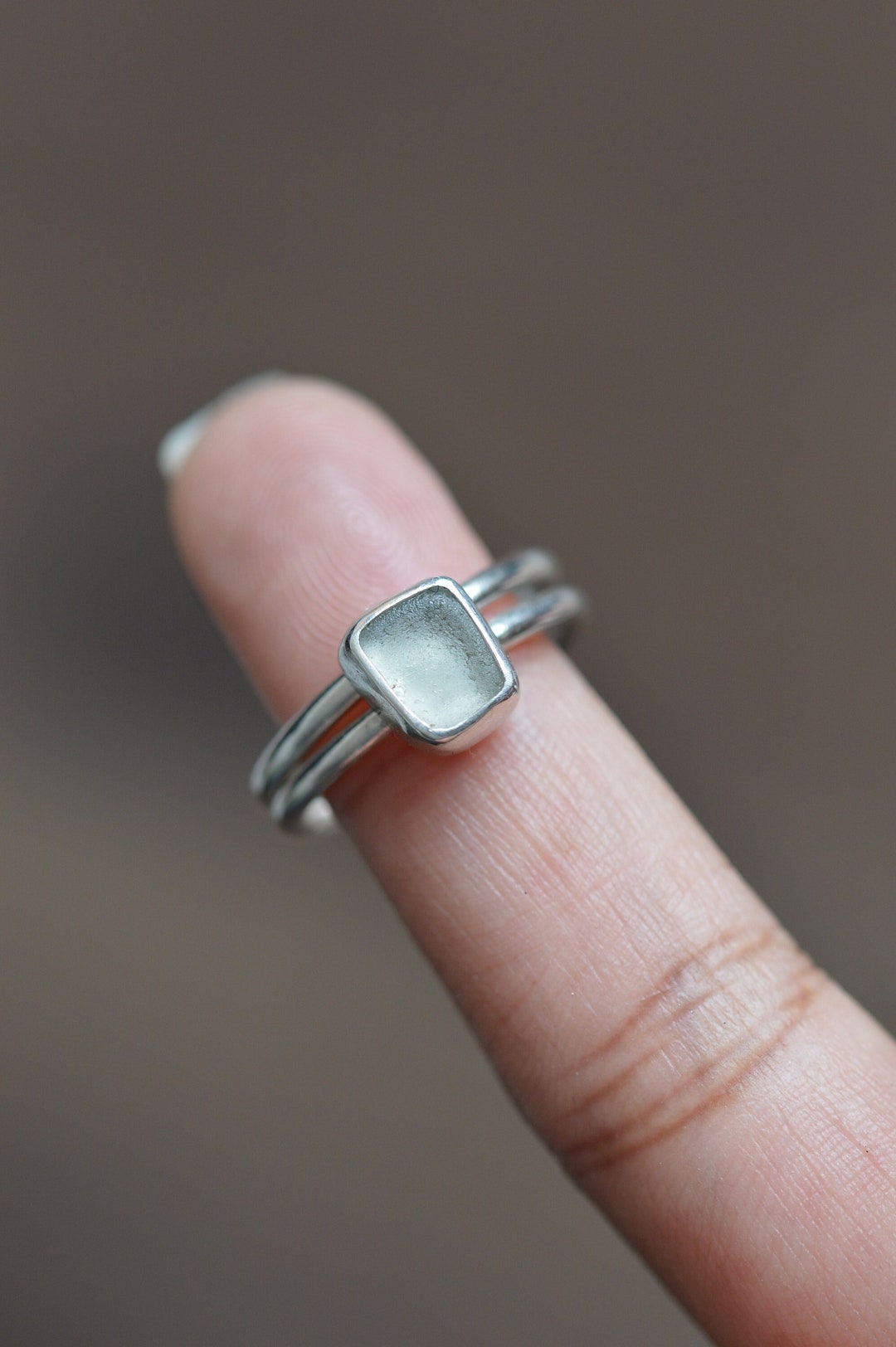 The Original Design Seaglass Ring With Additional Ring | Sea Glass in ...