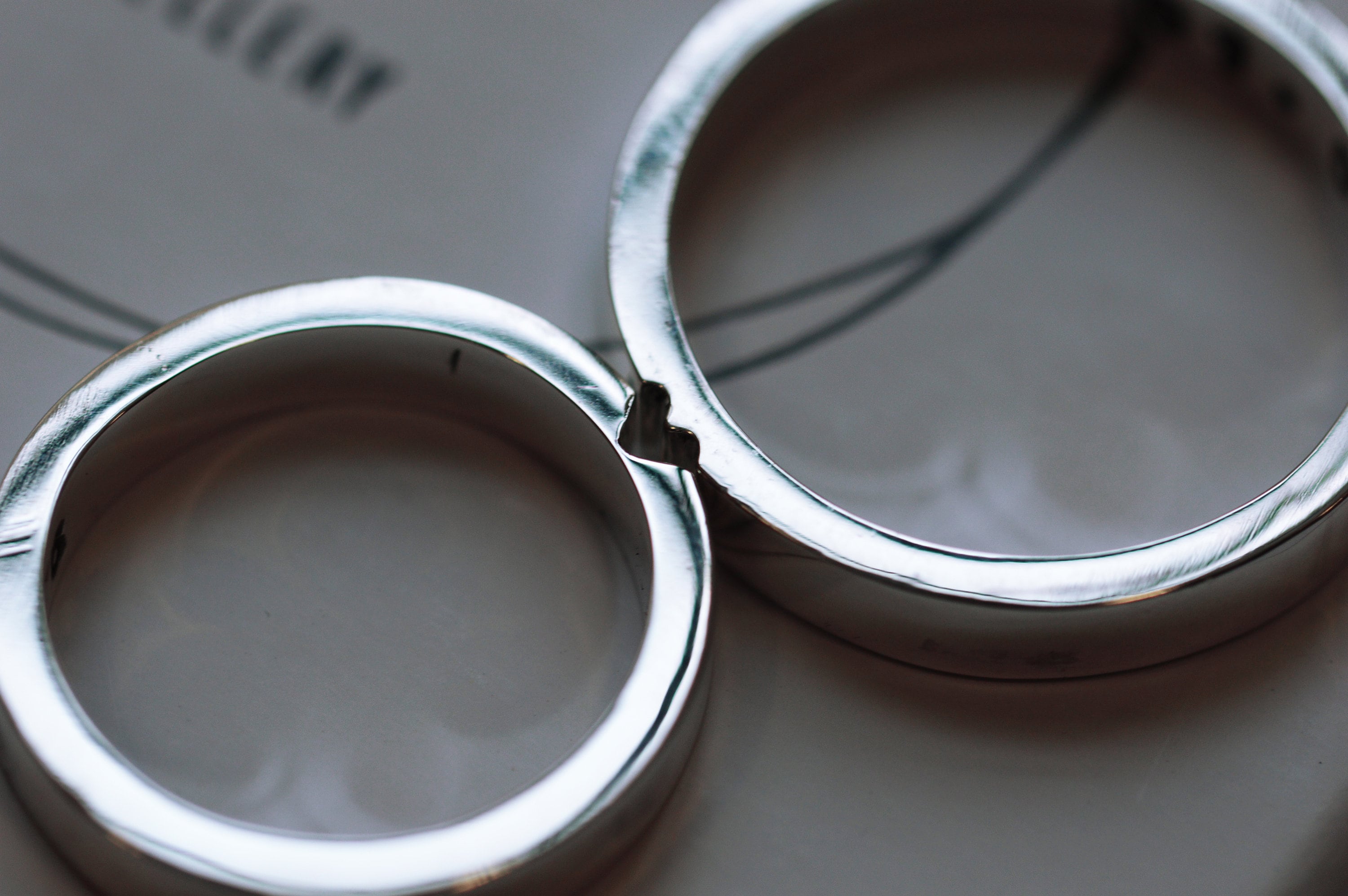 Couples Heart Connection Ring Couple Ring Set Heart Cut Out | Etsy