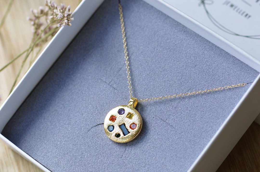 Candy Box 18K Gold-filled Necklace 18K Gold Trendy Pendant - Etsy