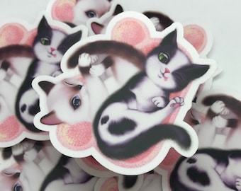 Sitting Kitty Vinyl Sticker/ Laptop Stickers/ Cute Stickers - Etsy