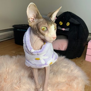 Lavender Spring Fluffy Sphynx Cat Sweater - Etsy