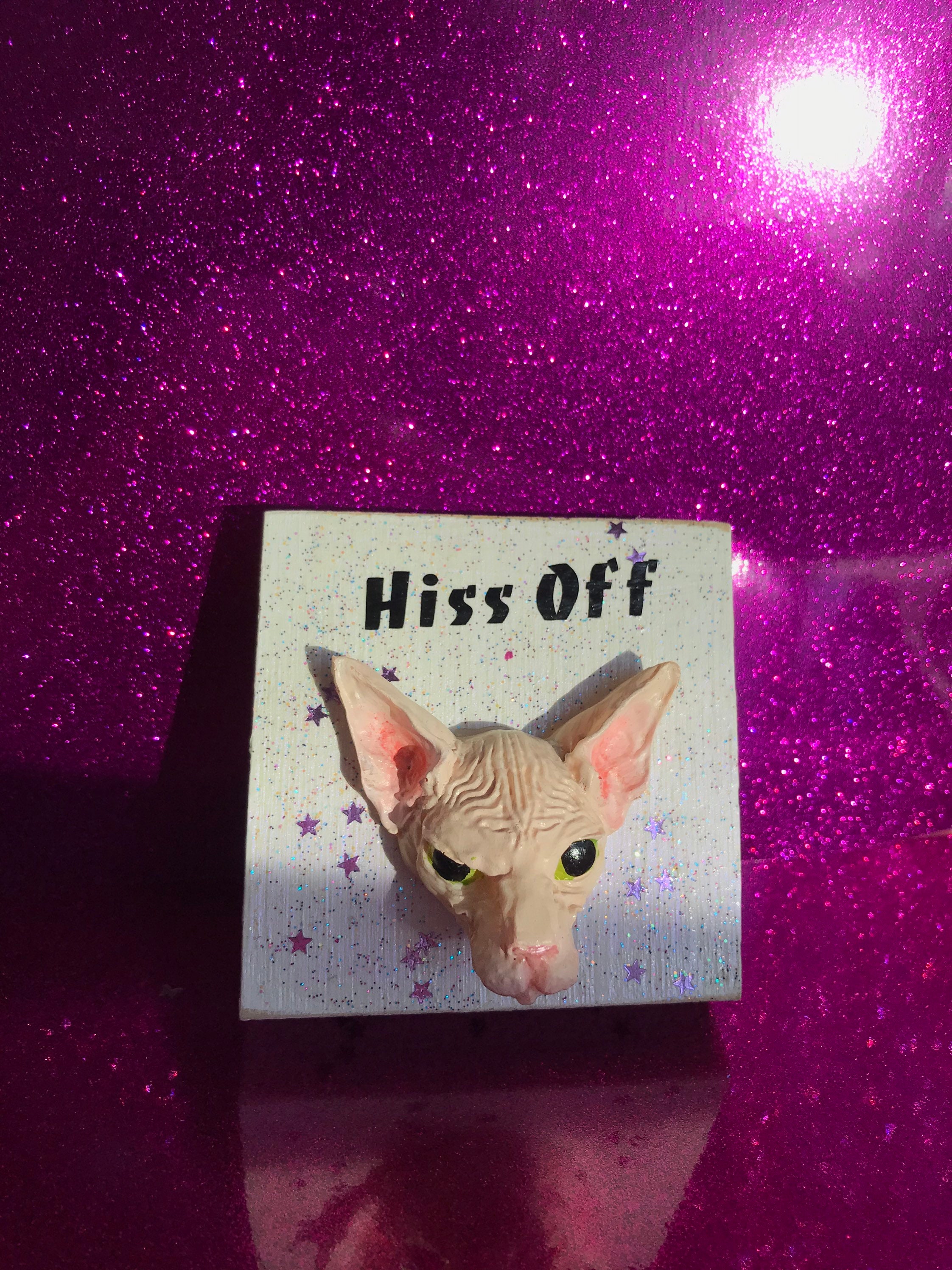 Hiss Off Sphynx Cat Plaques | Etsy