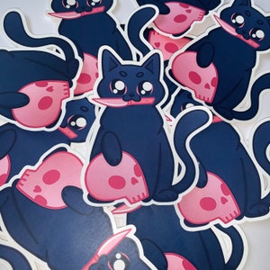 Deadly Kitty Weatherproof Sticker - Etsy