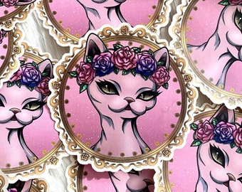 Curse of Toe Beans Sphynx Weatherproof Sticker | Etsy