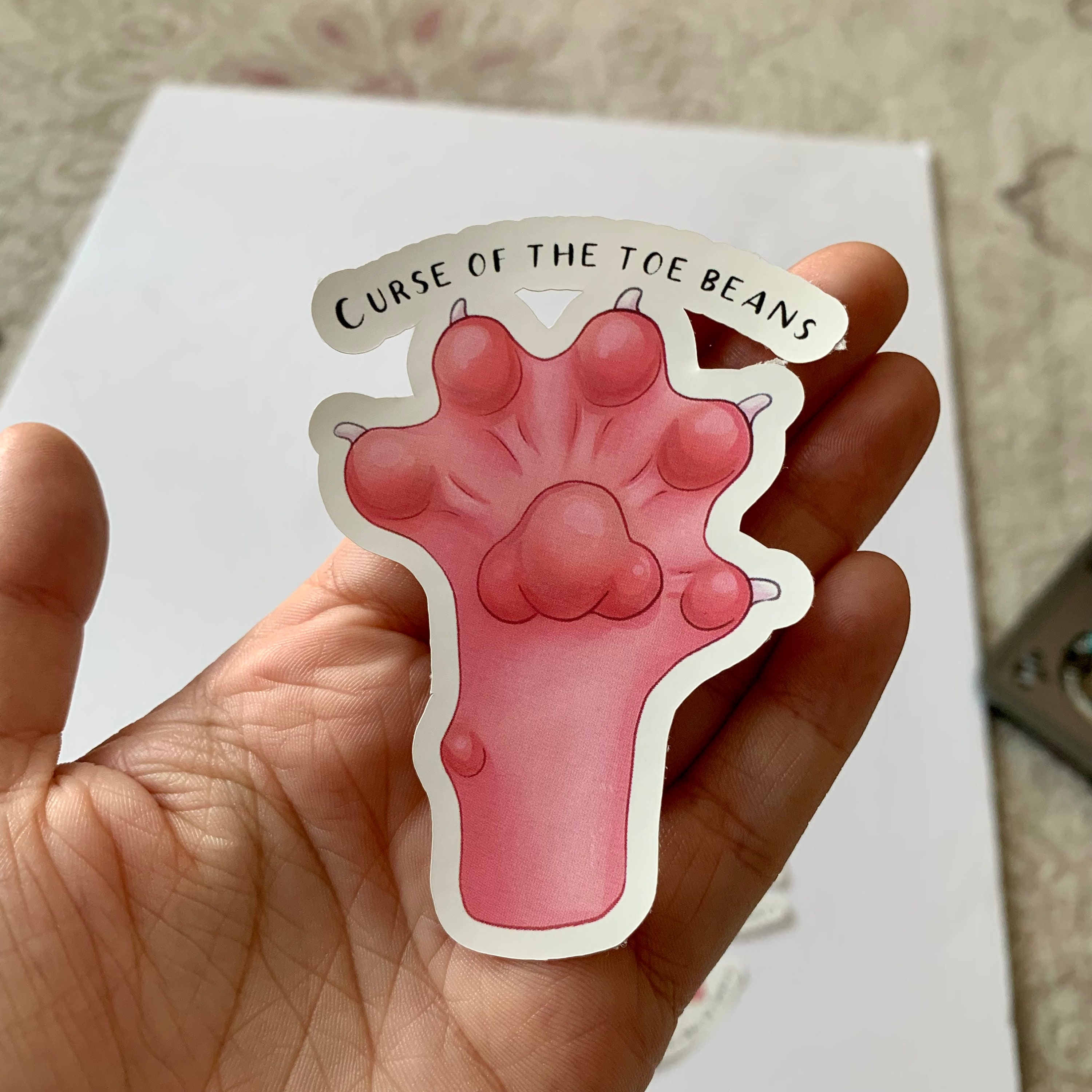 Curse of Toe Beans Sphynx Weatherproof Sticker - Etsy