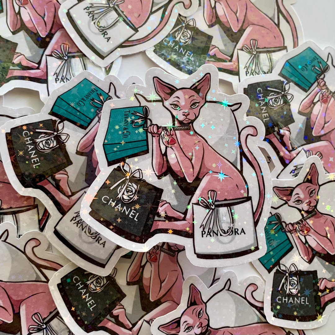 Spoiled Sphynx Cat Holographic Sticker - Etsy