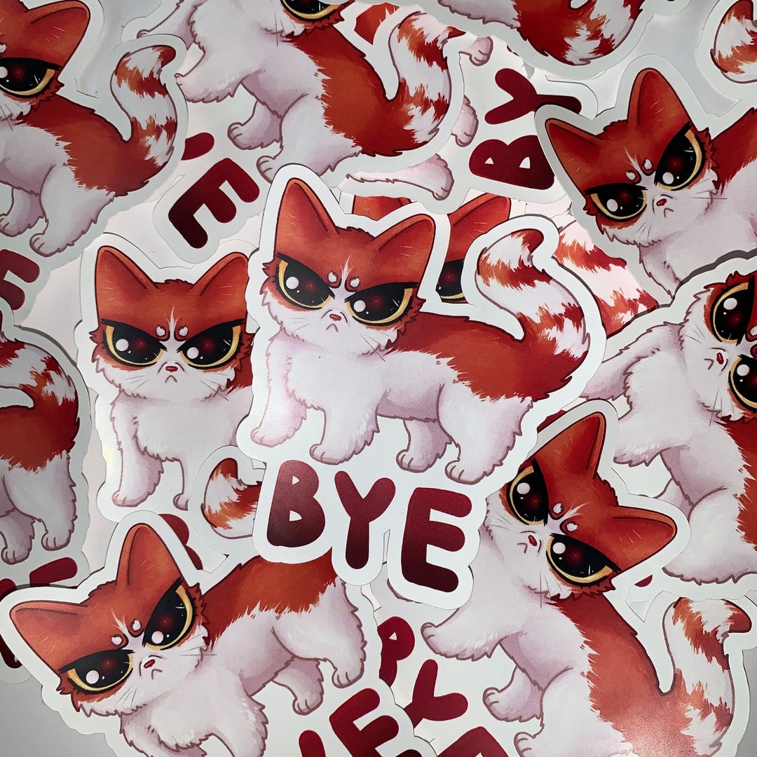 BYE Munchkin Kitty Weatherproof Sticker - Etsy