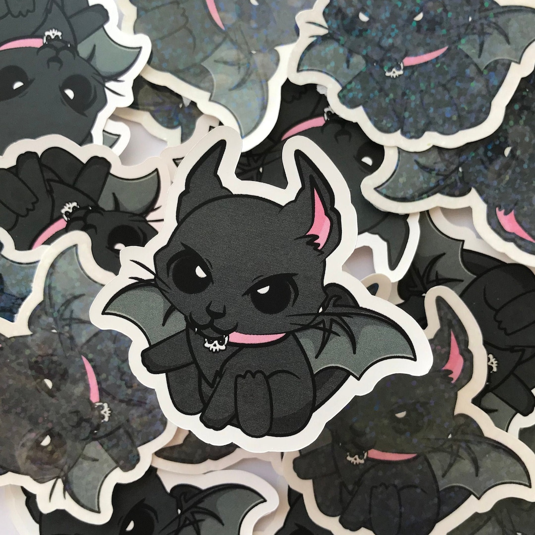 Goth Kitty Sticker - Etsy