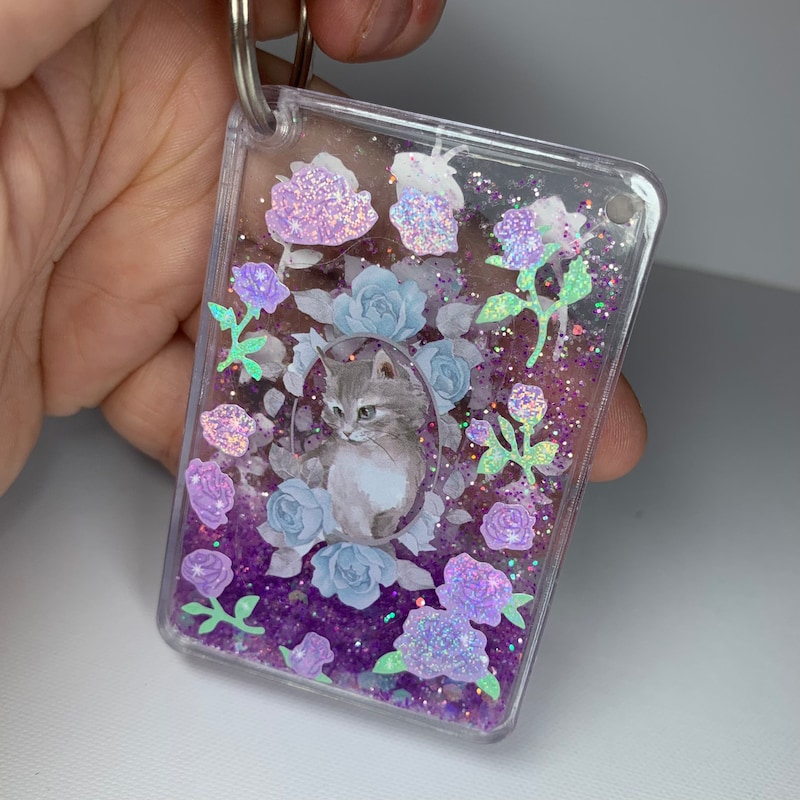 Liquid Keychain - Etsy
