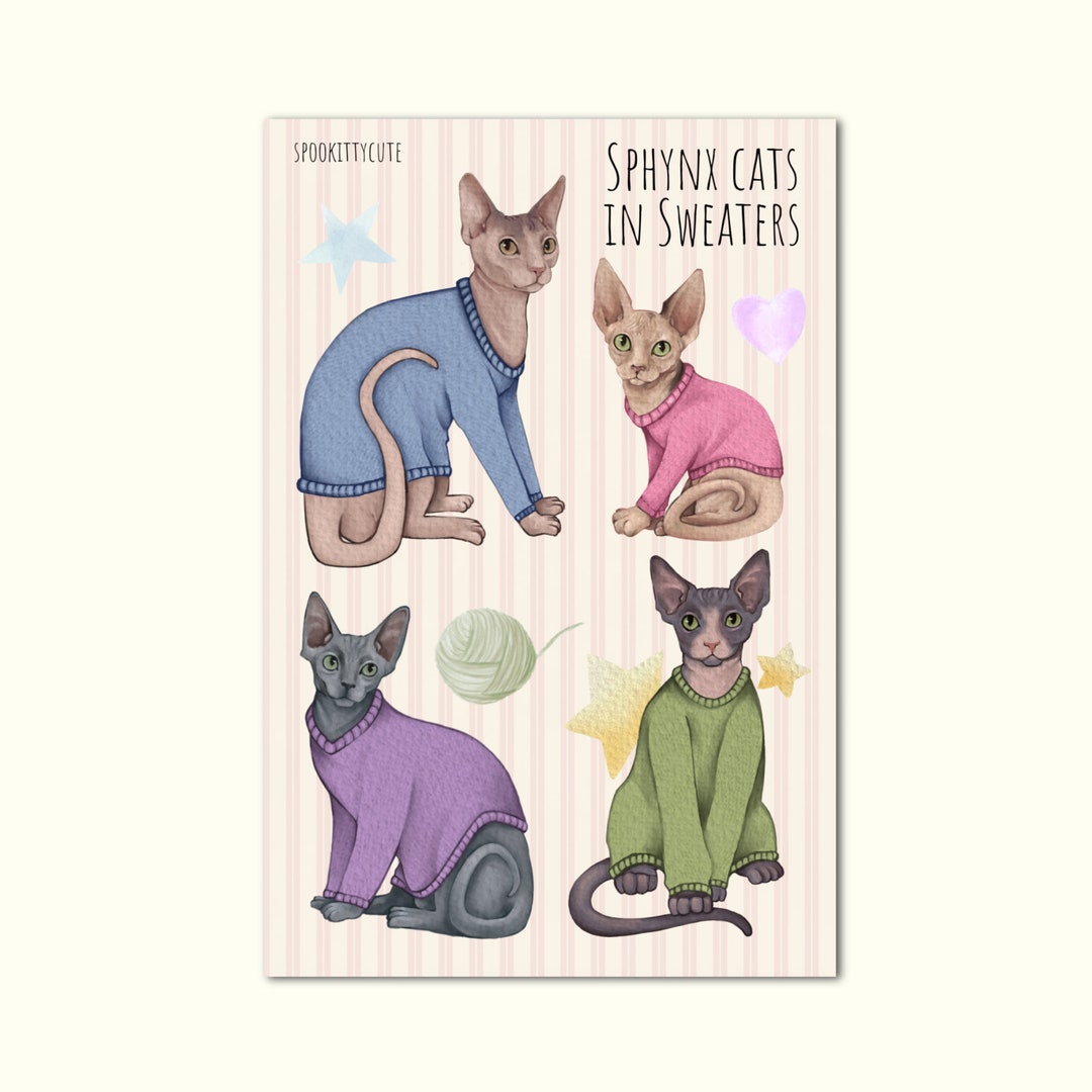 Sphynx Lovers Sticker Sheet - Etsy