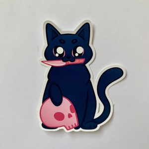 Deadly Kitty Weatherproof Sticker - Etsy