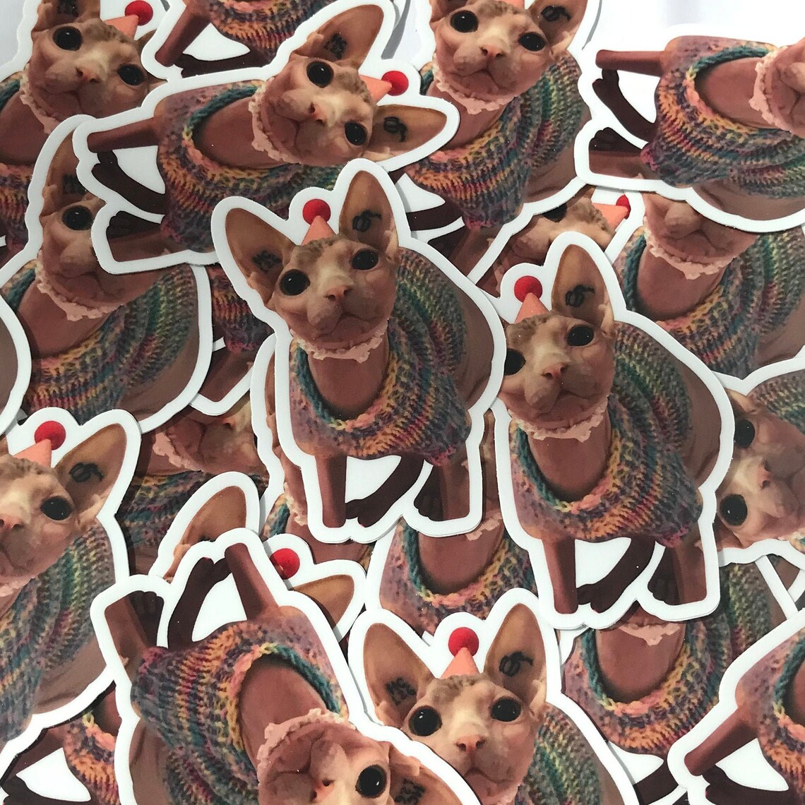Sphynx Cat Birthday Sticker - Etsy