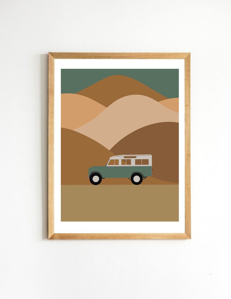 Land Rover Art Vintage Vehicle Print Land Rover Series 3 Boys Room ...