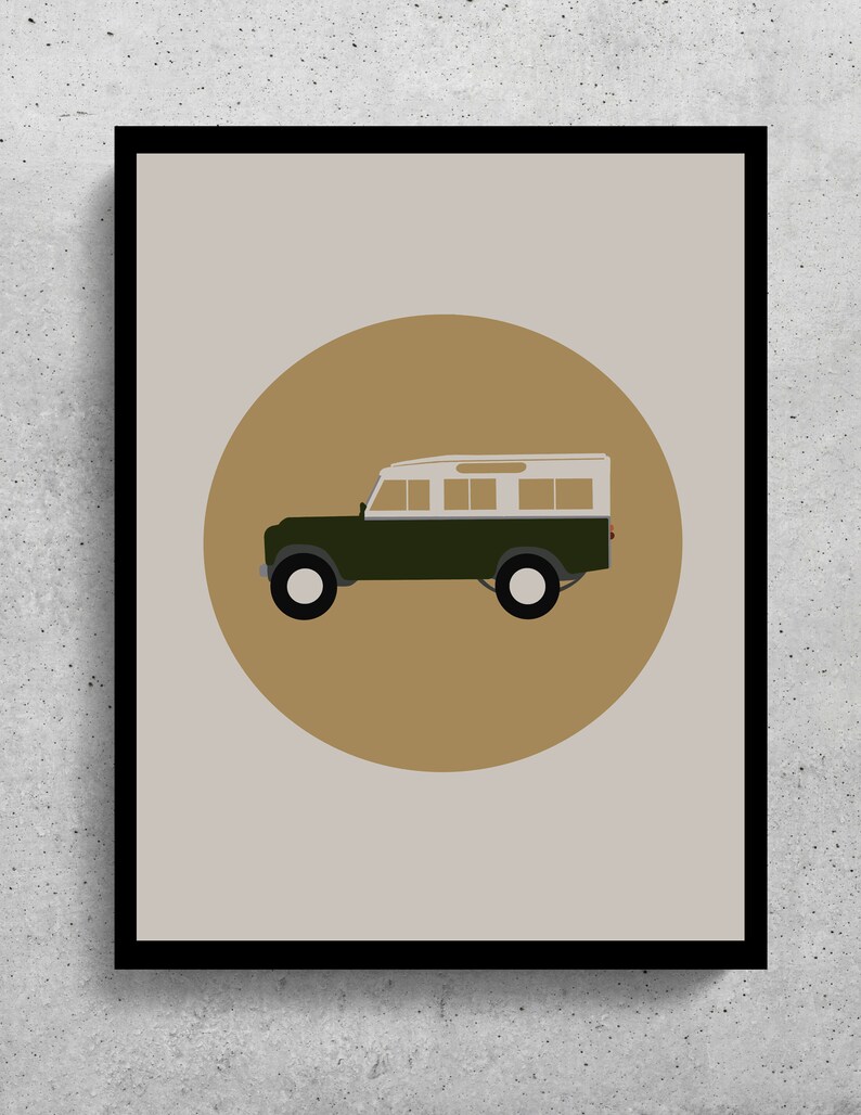 Land Rover Series 3 Art Printable Poster Green Car Poster Printable ...