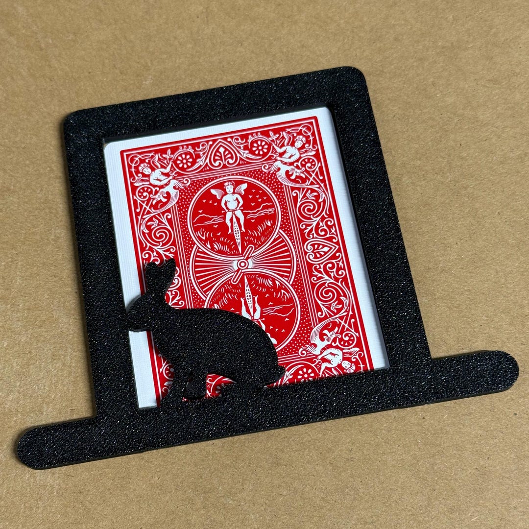 Magic Playing Card Jig With a Rabbit in a Hat! Template for Cutting ...
