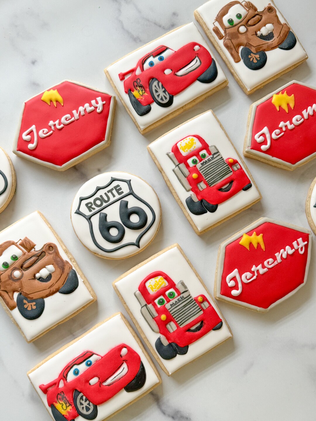 Cars Baby Shower Cookies Cars 2 Cookies Cars Movie Custom Order Cookies ...