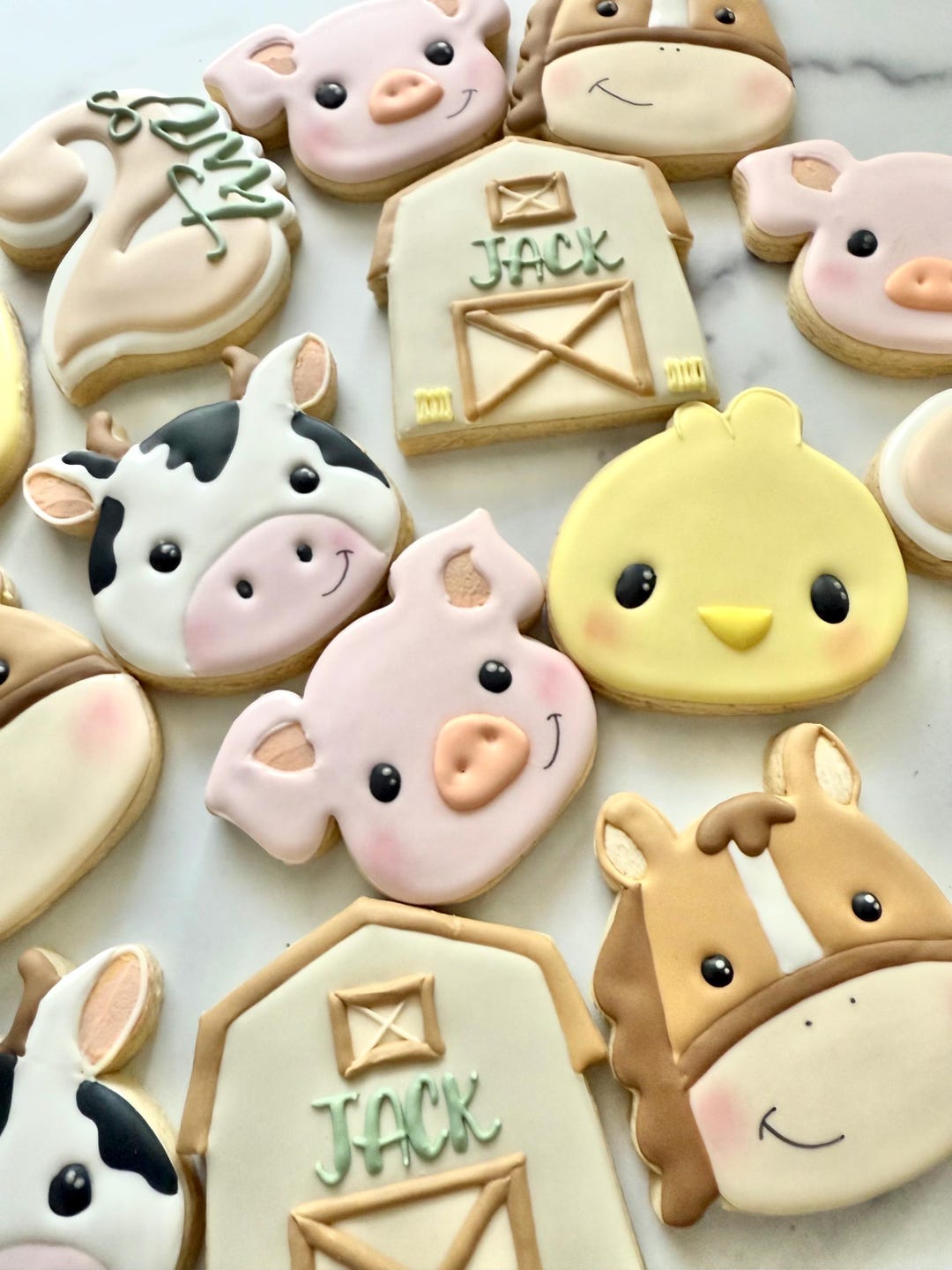 Farm Animals Sugar Cookies | Barnyard Animals Sugar Cookies | Animals ...