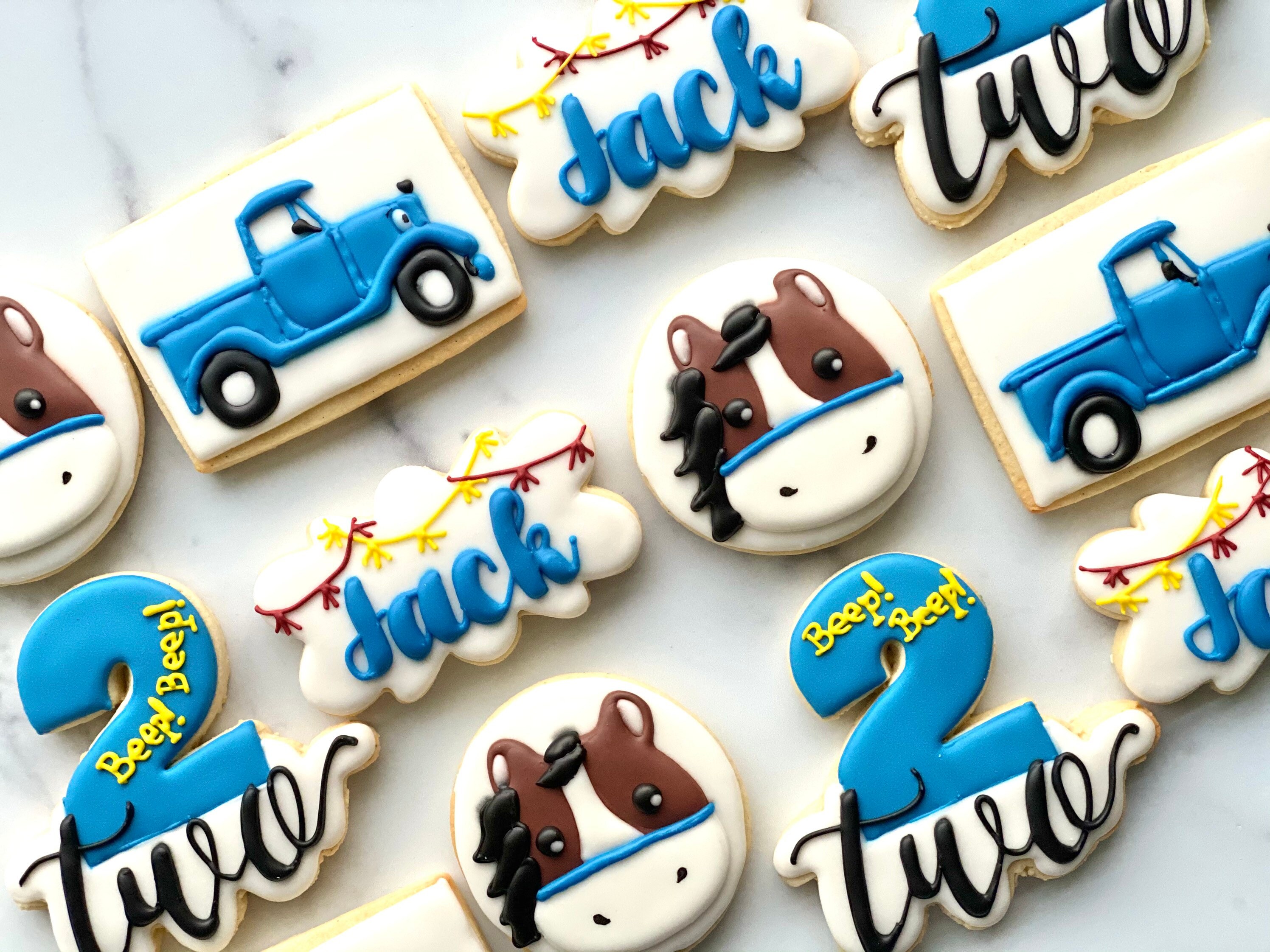 Little Blue Truck Personalized Sugar Cookies Little Blue - Etsy
