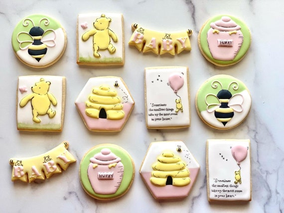 Winnie The Pooh Baby Shower Cookies Winnie The Pooh Etsy