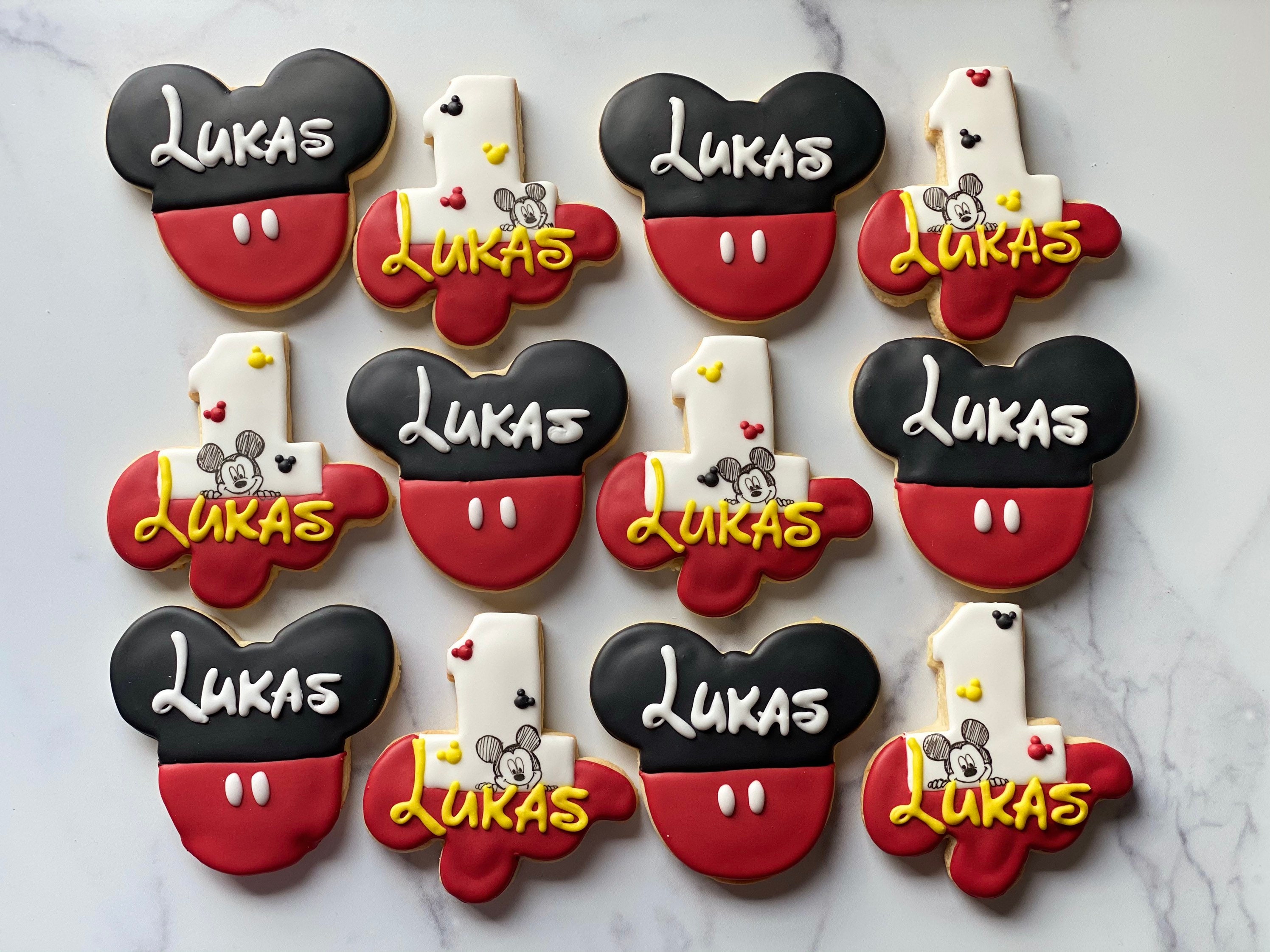 Mickey Mouse Personalized Sugar Cookies Mickey Mouse - Etsy