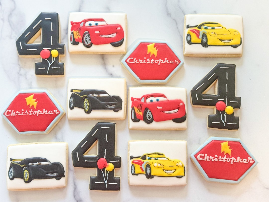 Cars Personalized Sugar Cookies | Cars 2 Cookies | Cars Movie Custom ...
