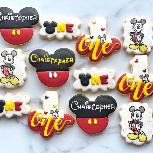 Mickey Mouse Cookies - Etsy