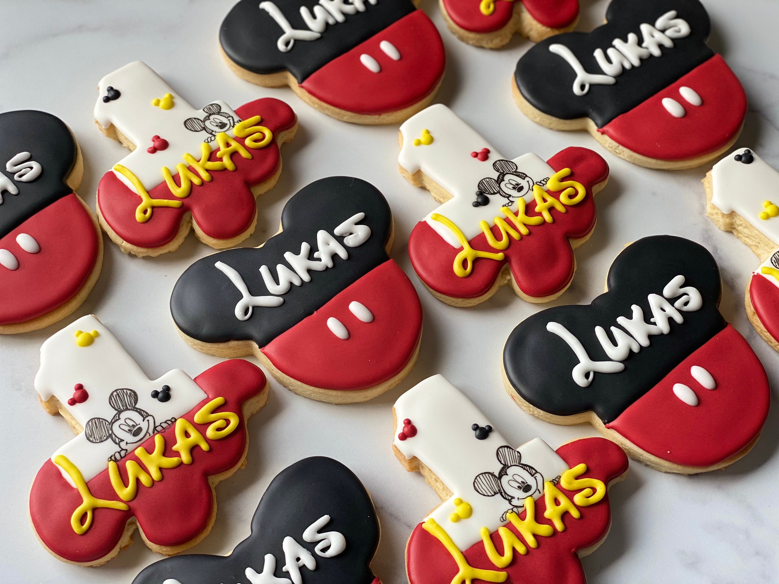 Mickey Mouse Personalized Sugar Cookies Mickey Mouse - Etsy