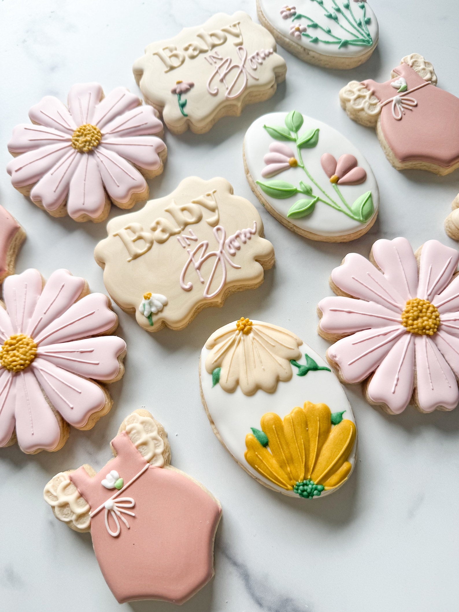 Baby in Bloom Cookies Wildflower Sugar Cookies Floral Custom Cookies ...