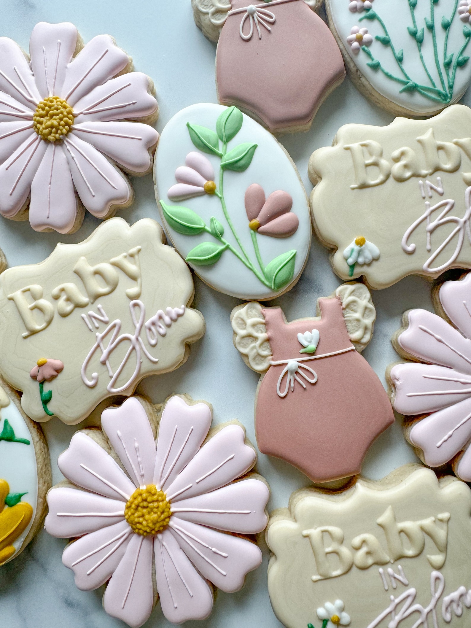 Baby in Bloom Cookies Wildflower Sugar Cookies Floral Custom Cookies ...