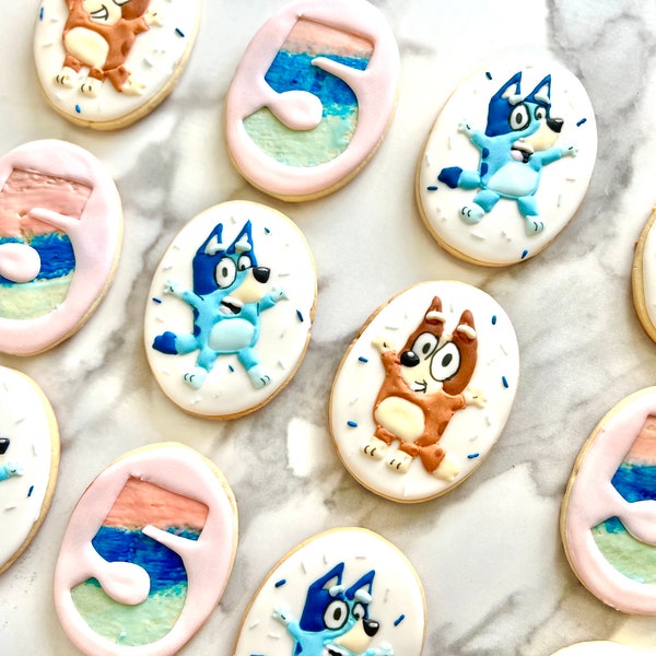 Bluey Themed Sugar Cookie - Etsy