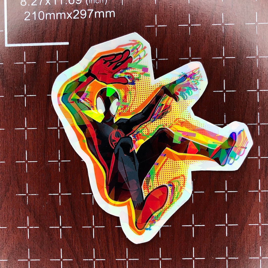 Miles Morales | Sticker | Holographic | Fan Art | Spider-man | Across ...