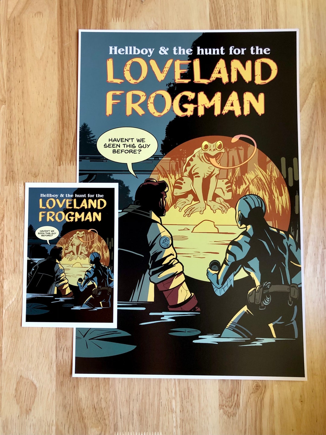 The Loveland Frogman | Hellboy | Comic Cover | Mystery Book | Art Print ...