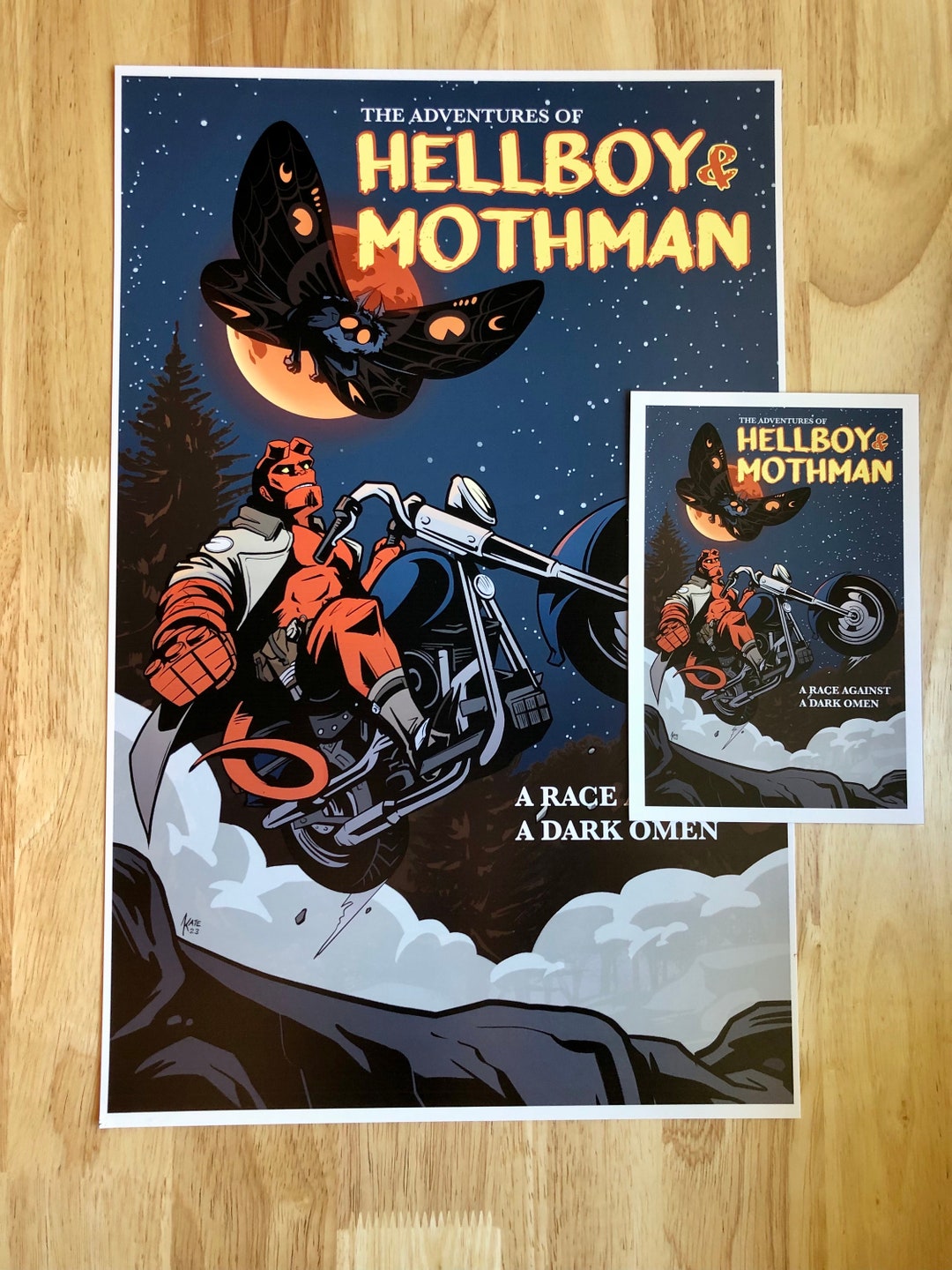 Mothman | Hellboy | Comic Cover | Mystery Book | Art Print | Fan Art - Etsy