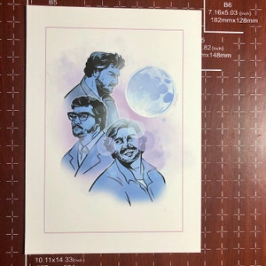 3 Pedro Moon | Print | Pedro Pascal | Fan Art - Etsy