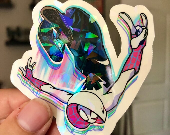 Spider Gwen | Gwen Stacy | Sticker | Holographic | Fan Art | Spider ...