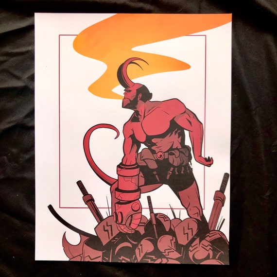 Hellboy Print Comic Art Cover Art - Etsy