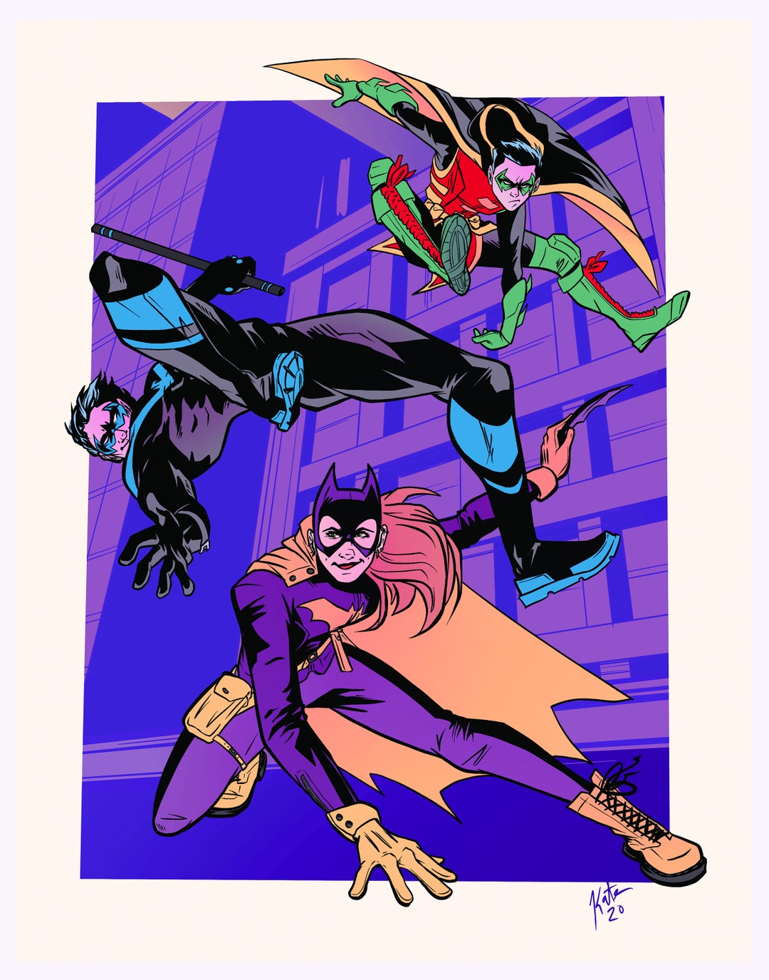 The Bat Kids Digital Print - Etsy