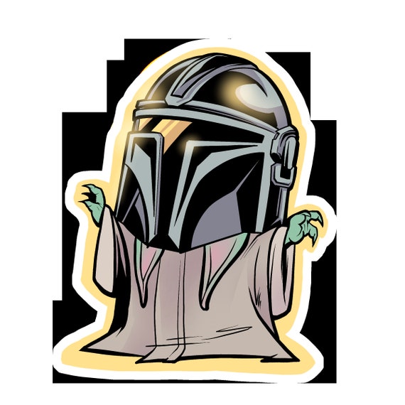 Helmet Grogu: Vinyl Sticker - Etsy