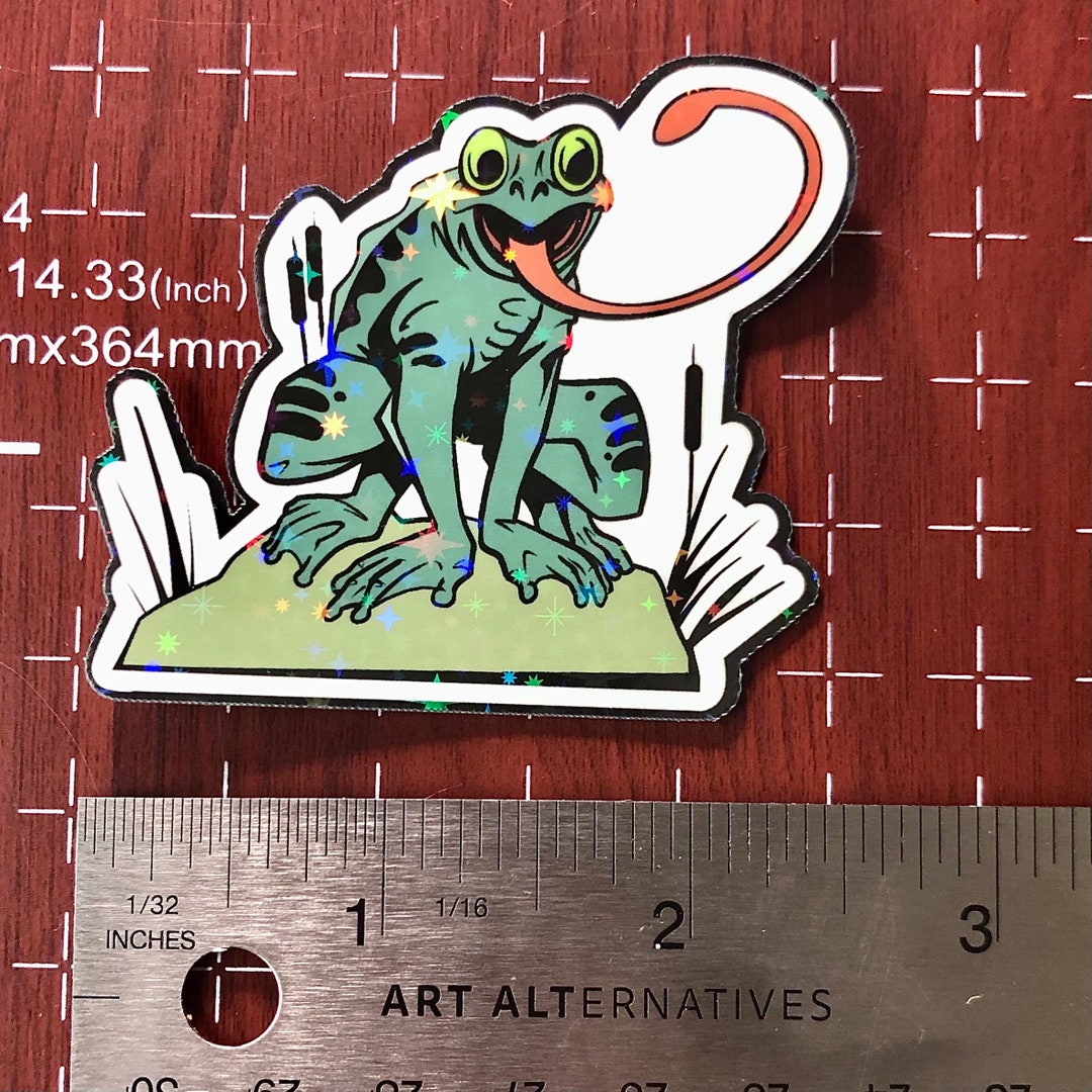 The Loveland Frogman | Cryptid | Sticker | Holographic Sparkle - Etsy