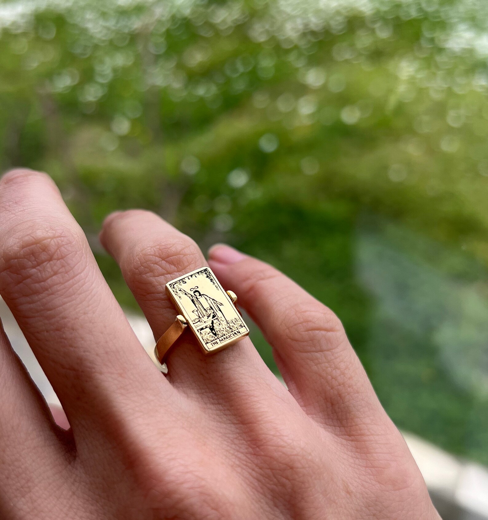 Tarot Card Silver Ring Double-sided the Fool X the Magician - Etsy