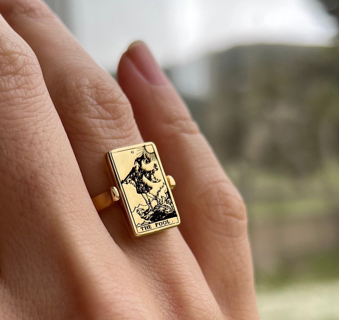 Tarot Card Silver Ring Double-sided the Fool X the Magician - Etsy