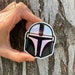 Mando Helmet Holographic Sticker, Inspired by the Mandalorian, Star ...