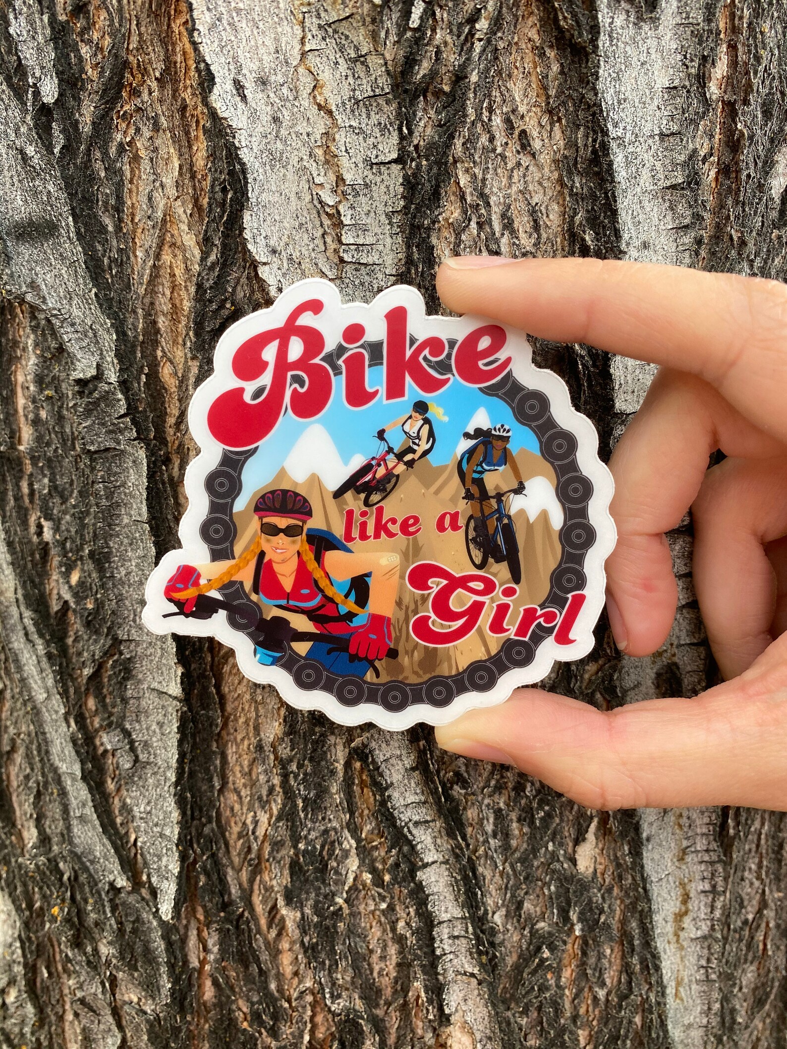 Bike Like A Girl Sticker Mountain Biker Girlfriends Biking | Etsy