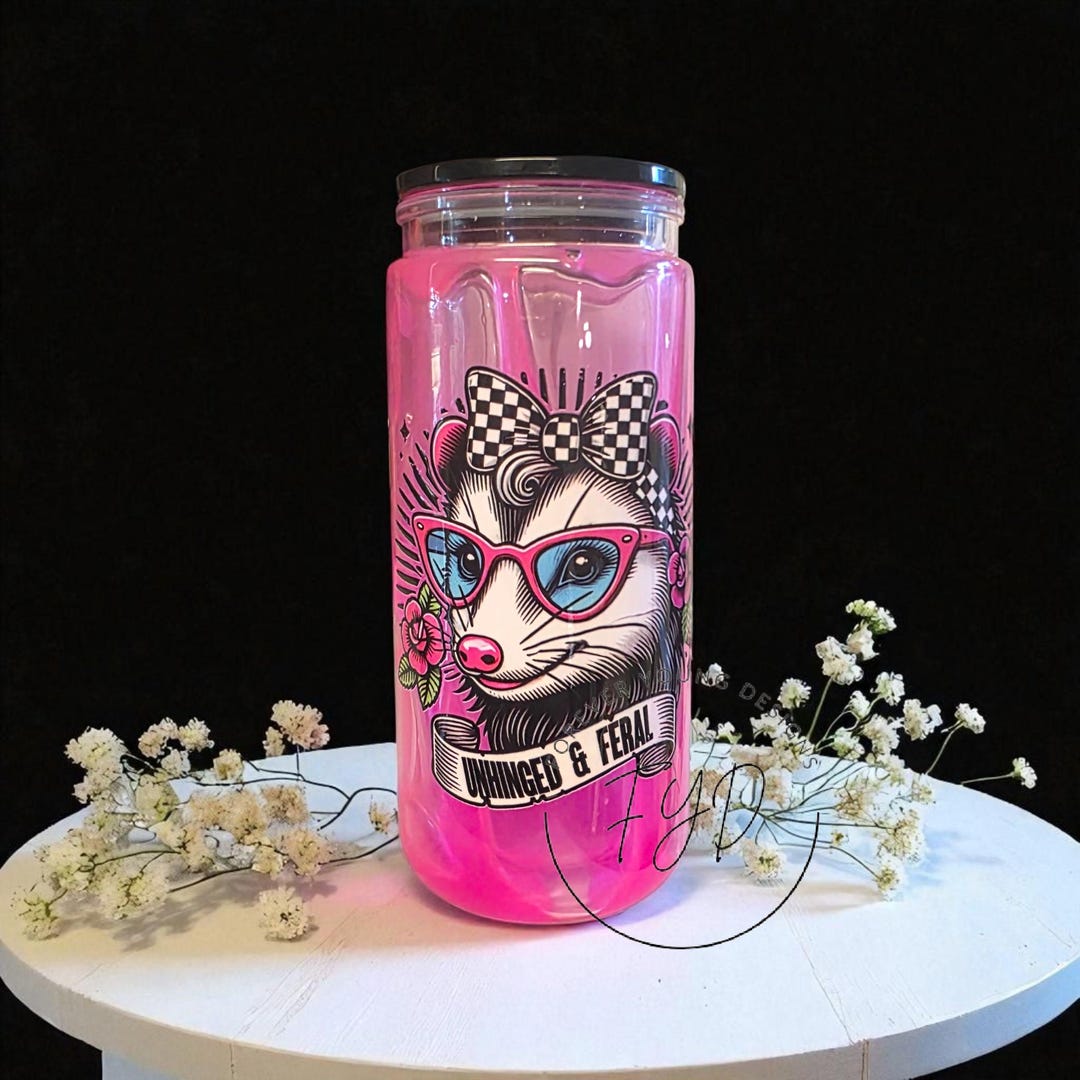 Unhinged & Feral Slime Drip Acrylic Snow Globe Cup | Glow in the Dark ...
