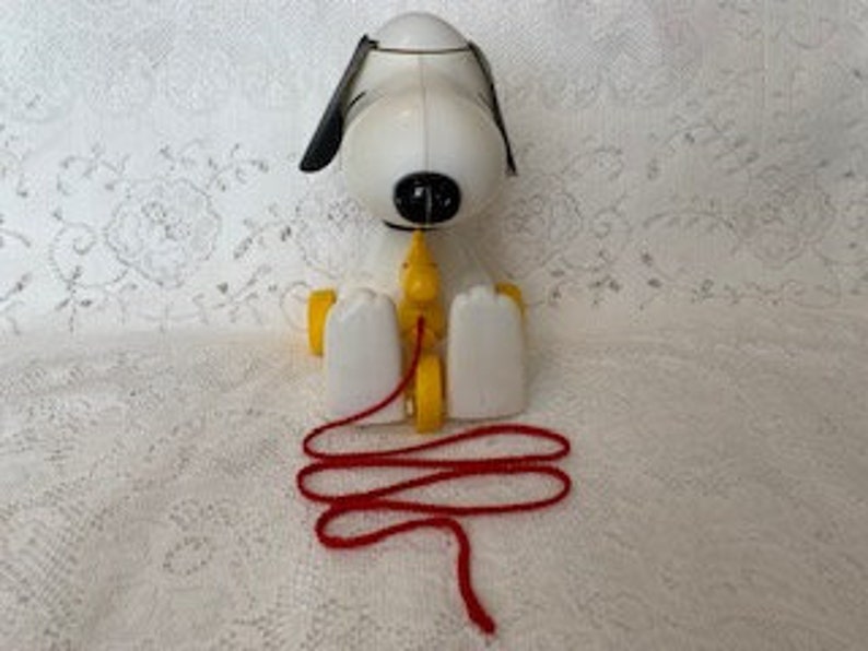 Vintage Snoopy Pull Toy W/ Woodstock – United Feature Syndicate 1980s ...