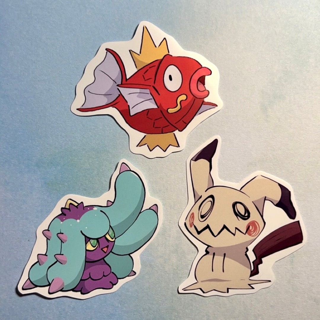 Pokemon Mimikyu, Magikarp Mareanie Vinyl Stickers - Etsy