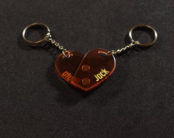 Magnetic Heart Keychain - Etsy