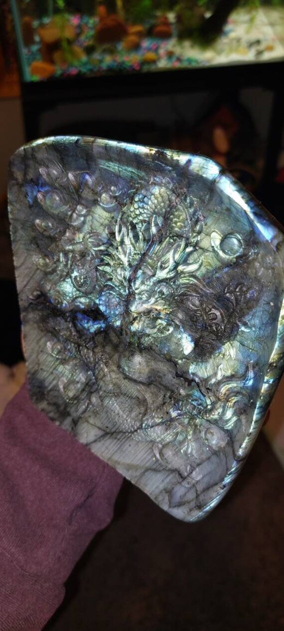 Chinese Dragon Labradorite Carving Large Labradorite Carving - Etsy